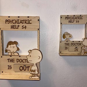 Peanuts Inspired the Doctor is in – Custom Wall or Desk Decoration – 2 ...