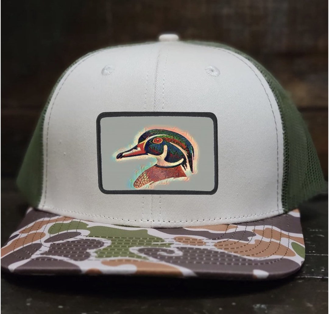 Wood Duck Trucker Hat , Vintage Old School Camo Mesh Classic Trucker ...
