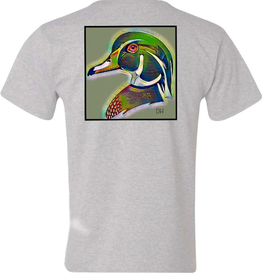 Wood Duck Logo T Shirt, Wood Duck Tee Shirt Waterfowl T Shirts ,duck T Shirt , Color White ...