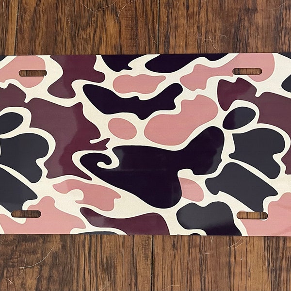Old School Camo License Plate - Etsy