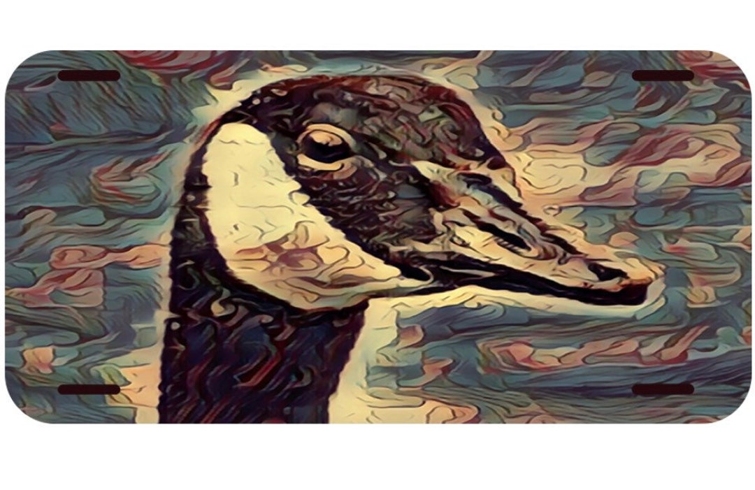 Duck Hippie Canada Goose License Plate, Waterfowl, Canada Goose Car ...
