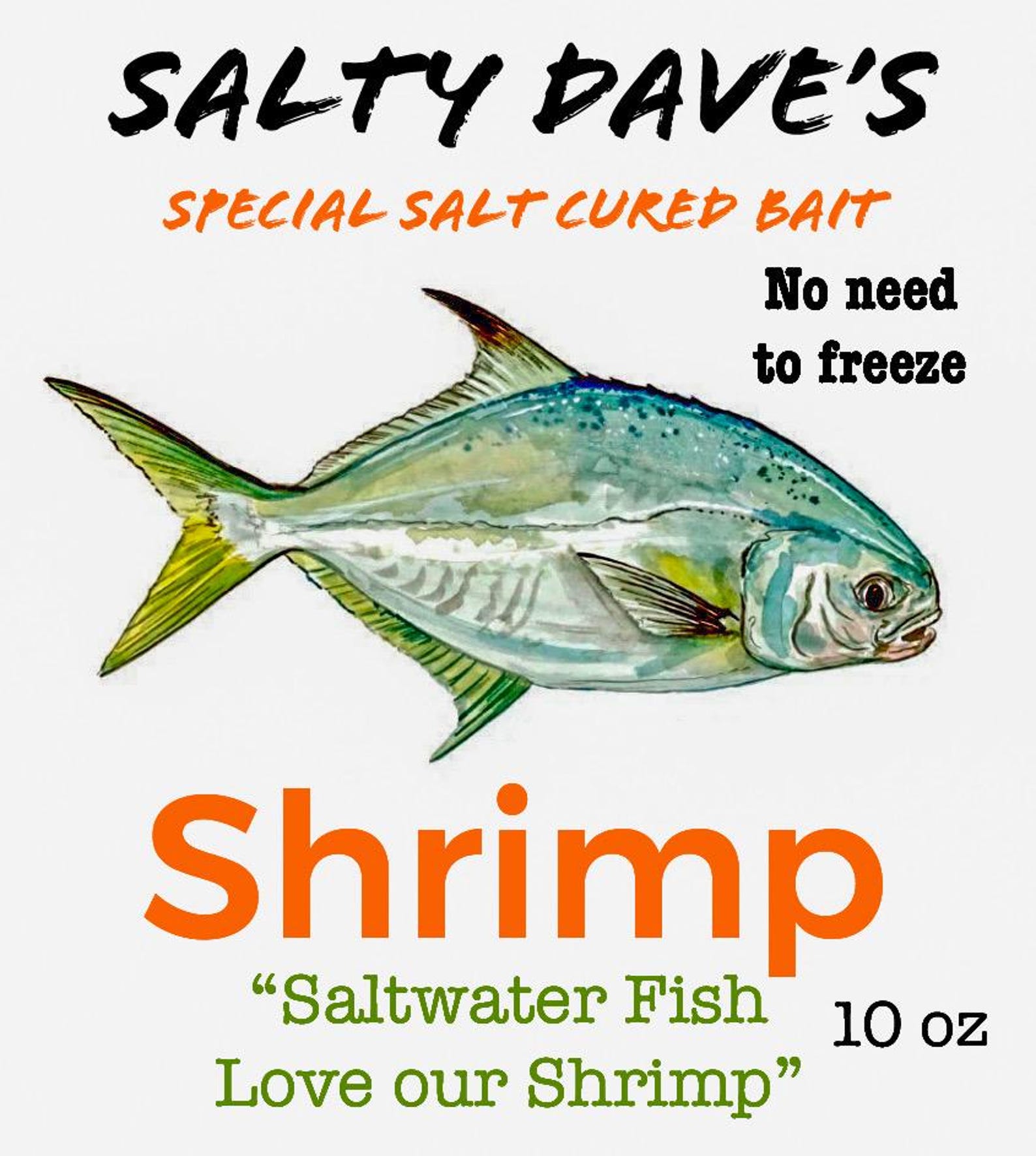 Salty Dave’s Shrimp Bait , Special Salt Cured Fish Bait, Saltwater Fish ...