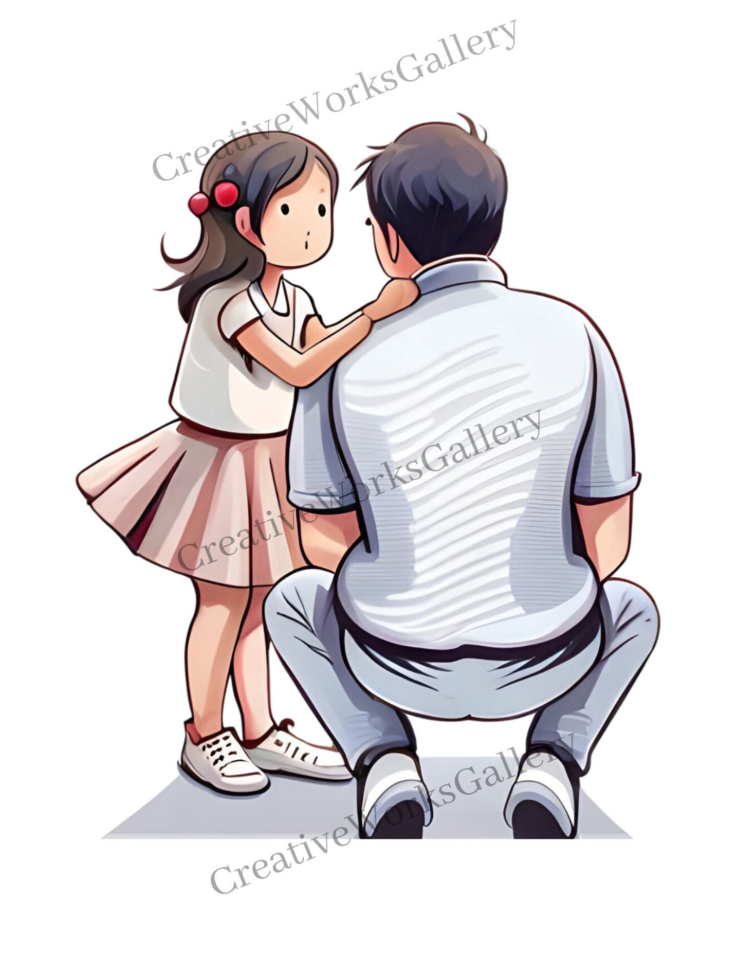 Father And Daughter Clipart
