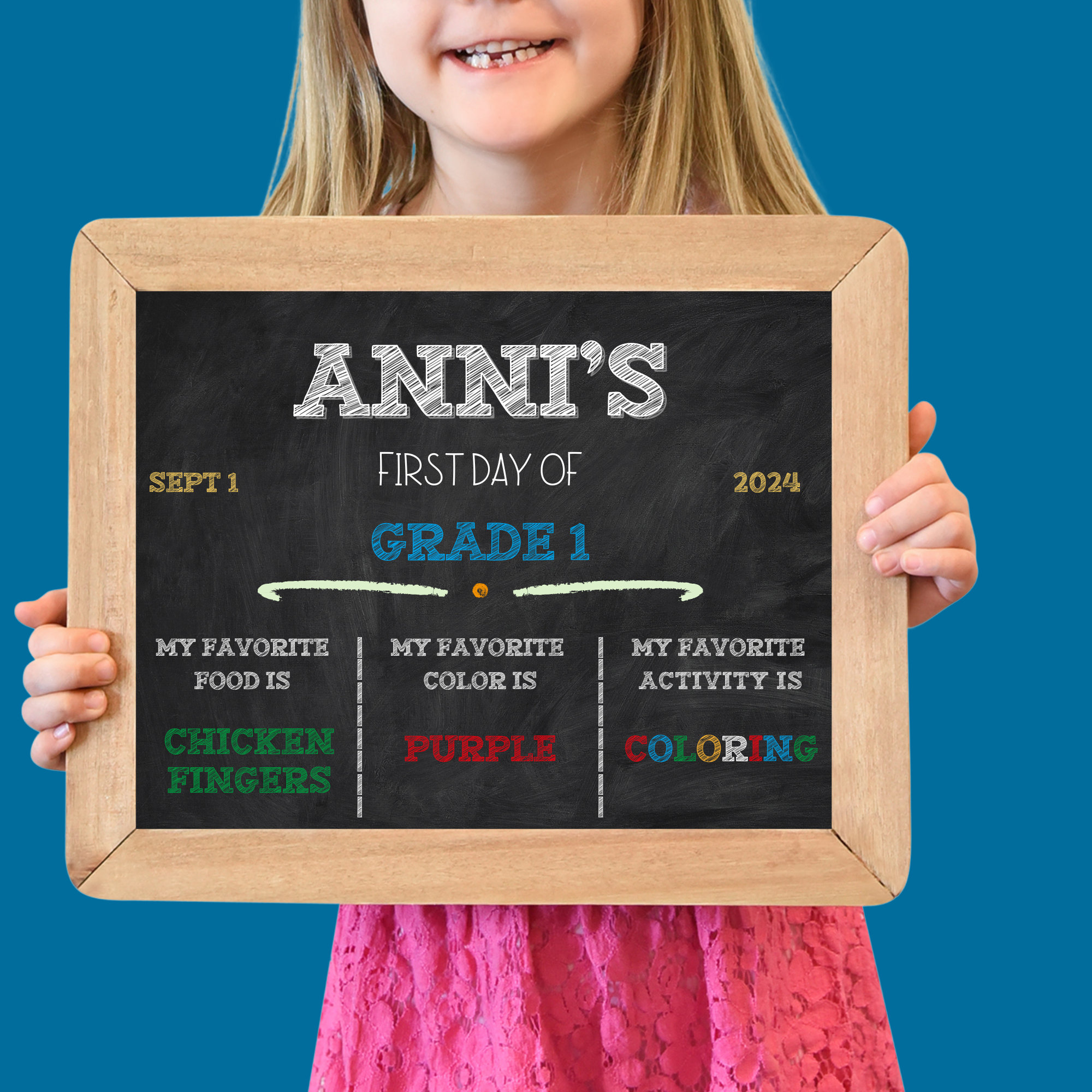 Editable First Day of School Sign Template for Canva Printable Back to ...