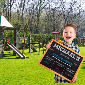 Editable First Day of School Sign Template for Canva Printable Back to ...