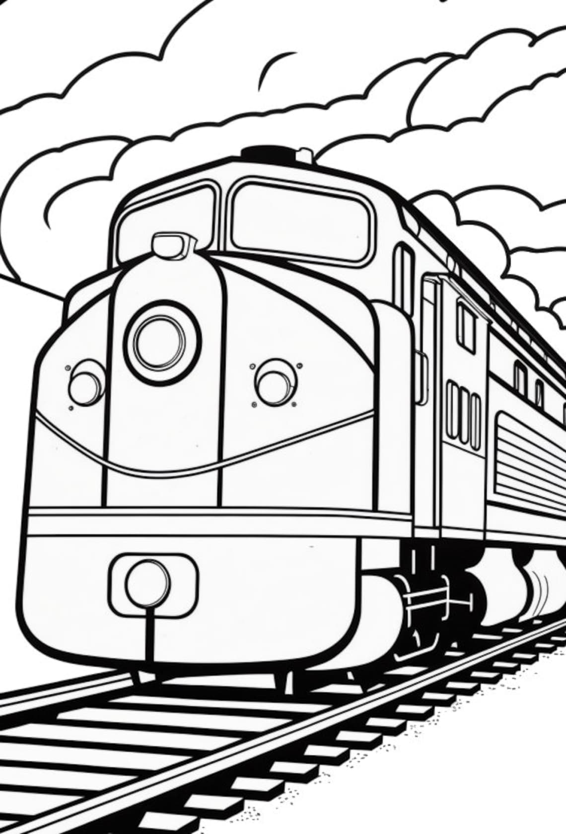 Train Colouring Book - Digital Download, 20 Printable A4 Pages of ...