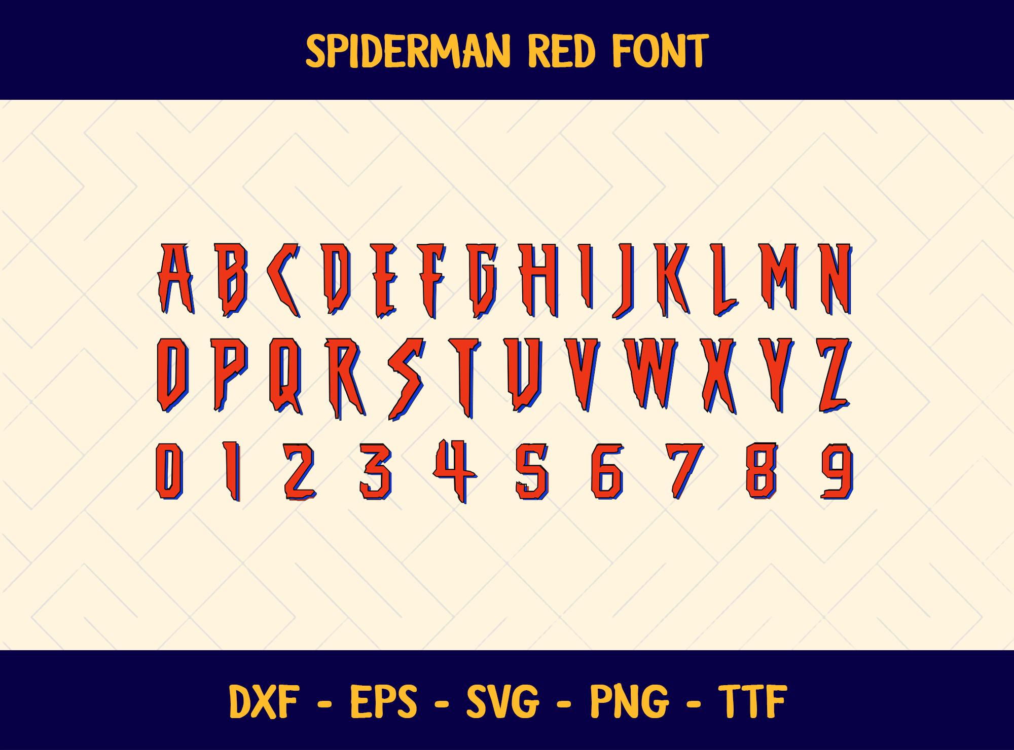 Hero Spider-man Cliparts Alphabet Fonts: Doodle Abc Numbers PNG - SVG ...