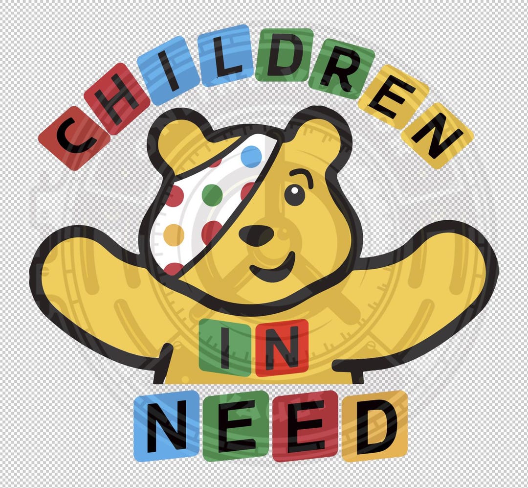 Pudsey Bear Playing Blocks SVG PNG PDF Files Children in Need - Etsy UK