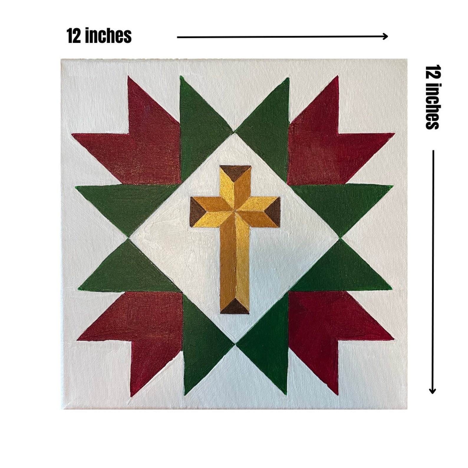 Christian Barn Quilt, Canvas Barn Quilt, Cross Barn Quilt, Hand Painted ...