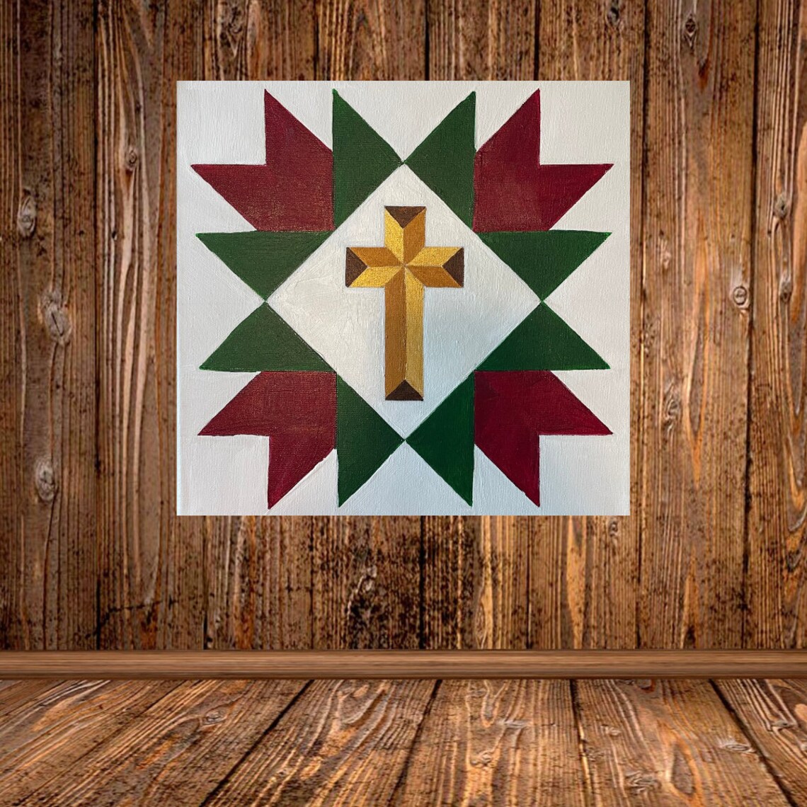 Christian Barn Quilt, Canvas Barn Quilt, Cross Barn Quilt, Hand Painted ...