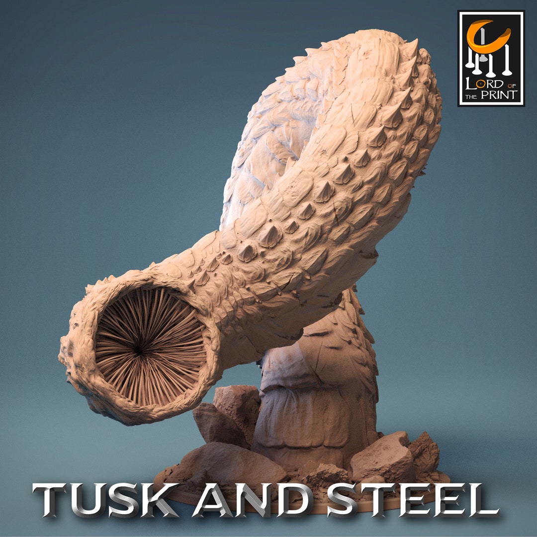 Dnd Giant Wurm Tusk and Steel by Lord of the Print - Etsy