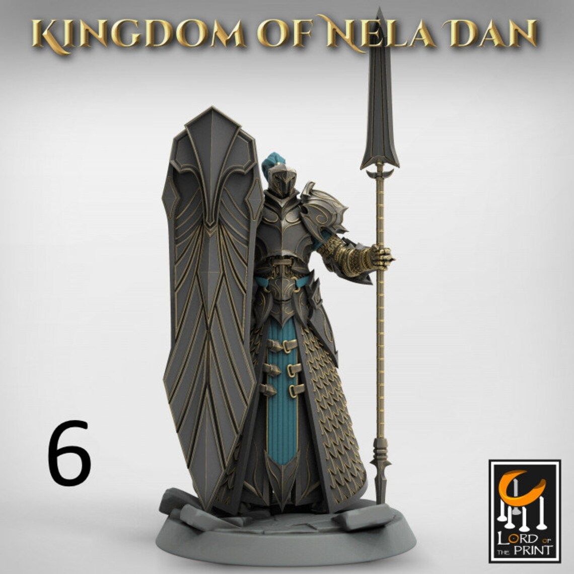 Dnd Elven Heavy Infantry Spearman Miniature by Lord of the Print ...
