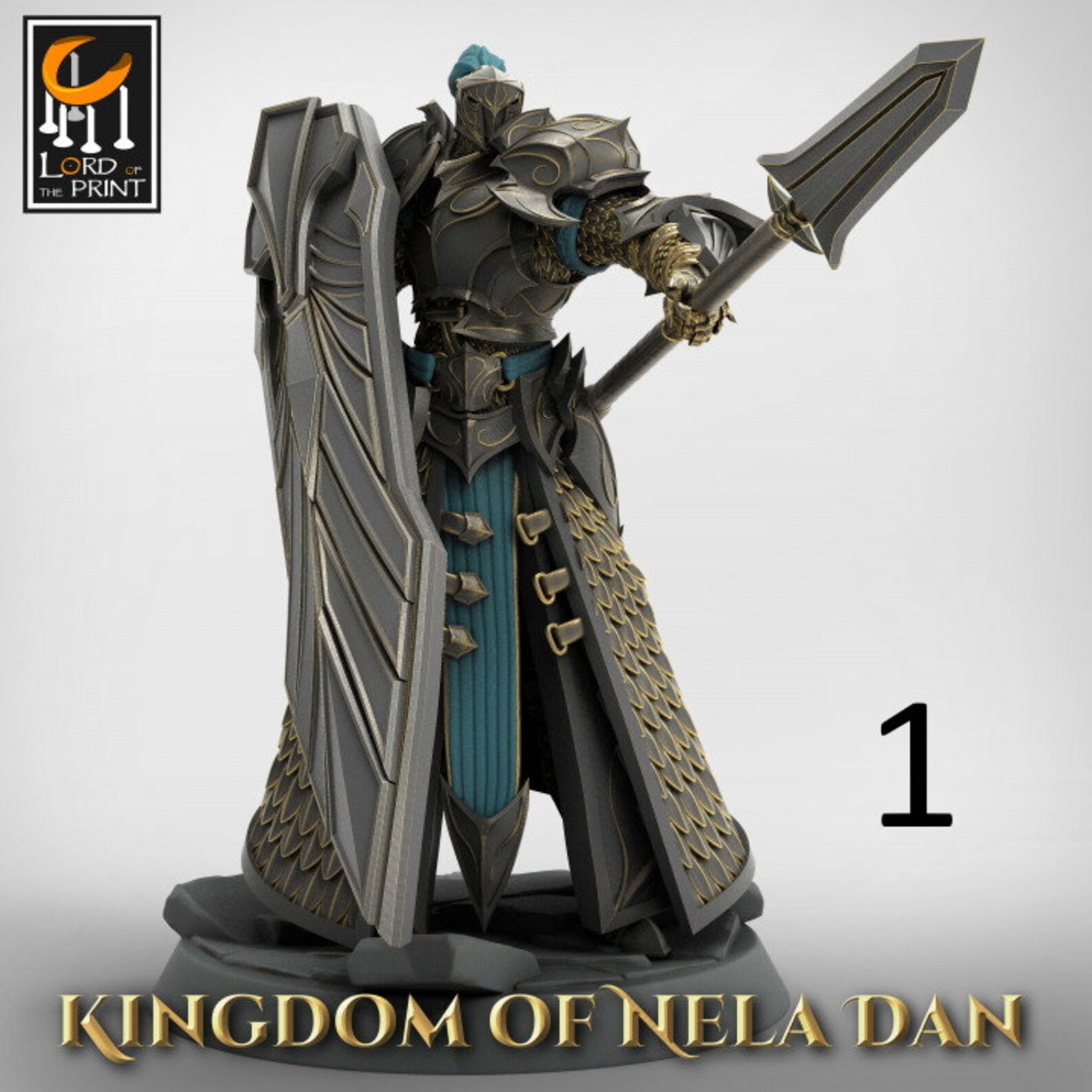 Dnd Elven Heavy Infantry Spearman Miniature by Lord of the Print ...