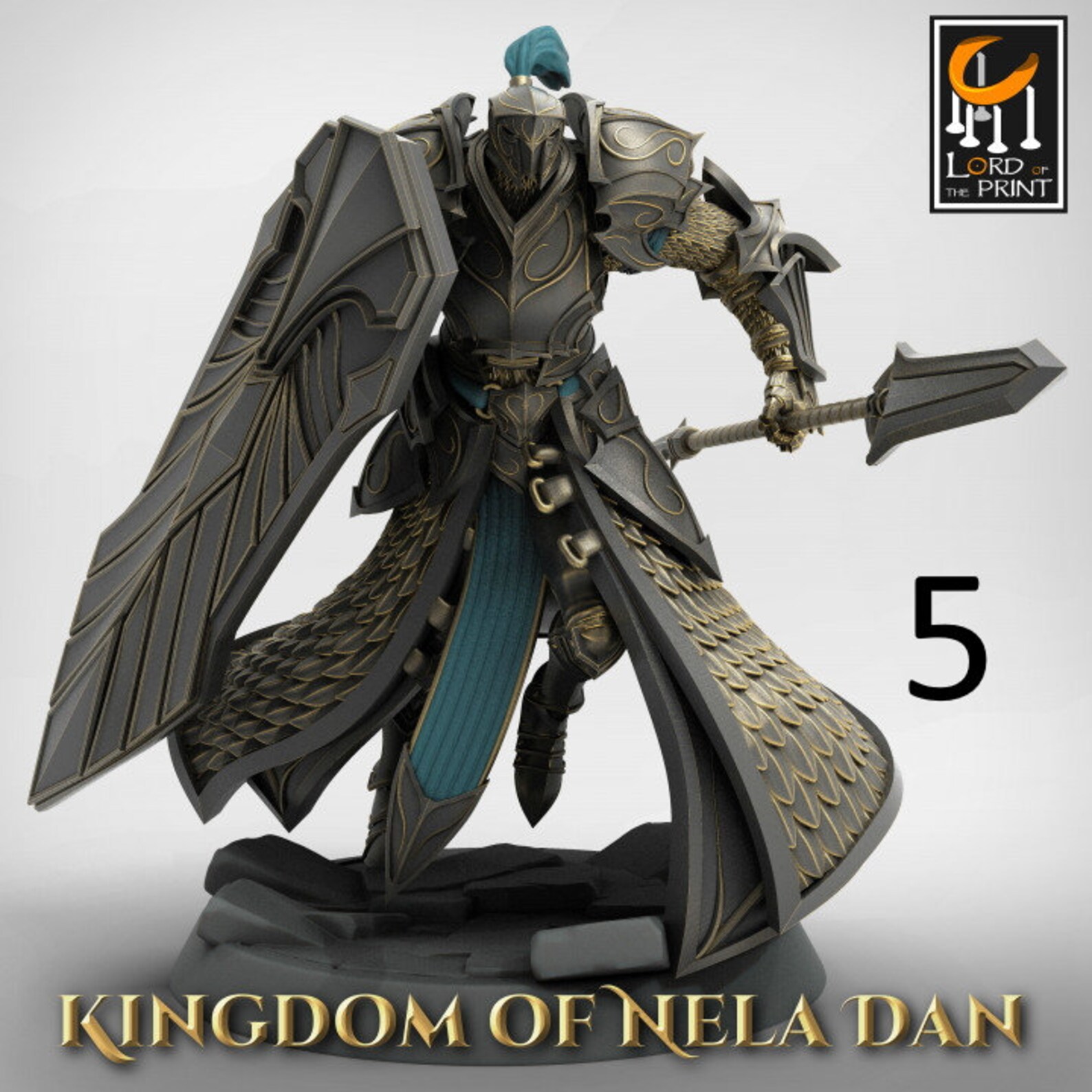 Dnd Elven Heavy Infantry Spearman Miniature by Lord of the Print ...