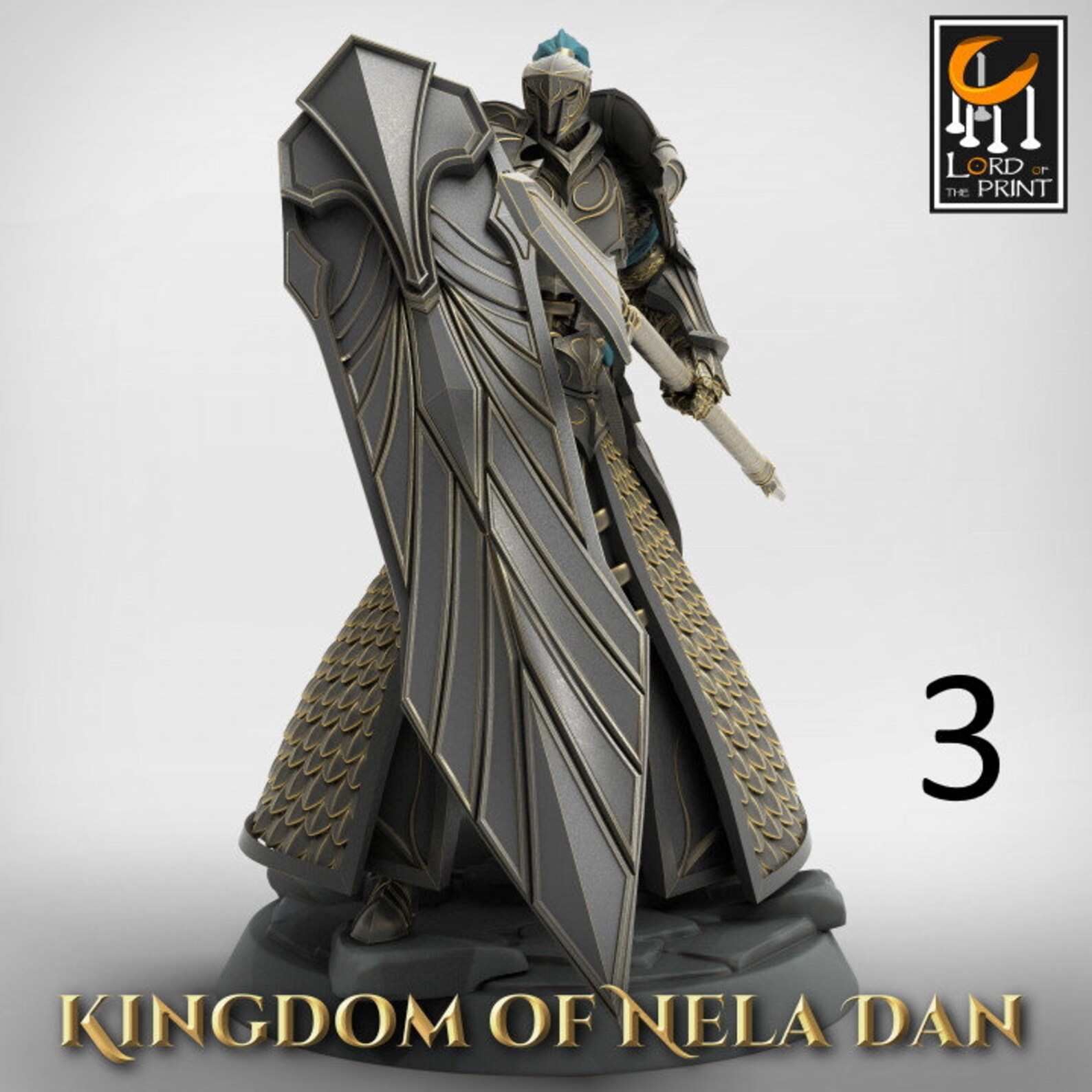 Dnd Elven Heavy Infantry Spearman Miniature by Lord of the Print ...