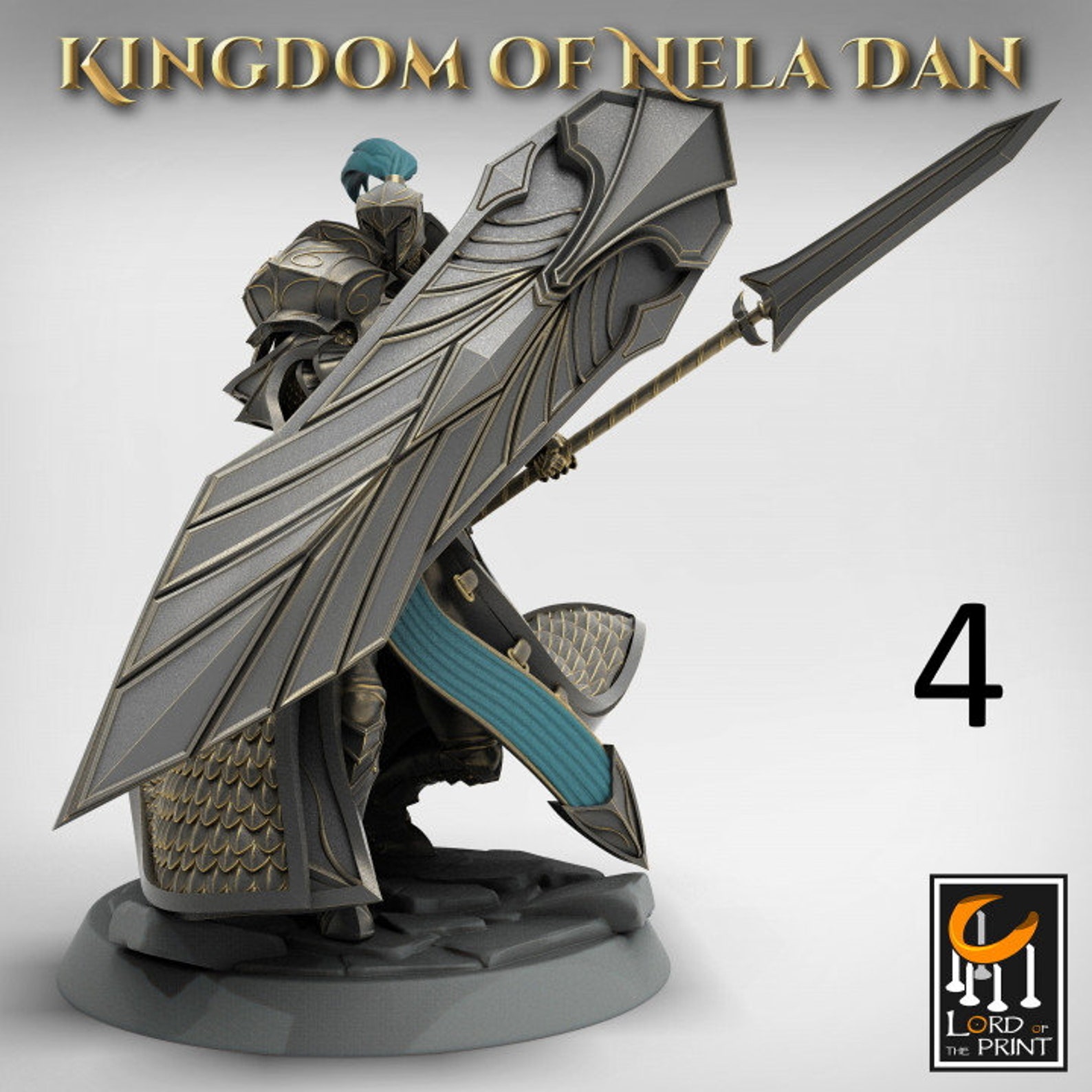 Dnd Elven Heavy Infantry Spearman Miniature by Lord of the Print ...