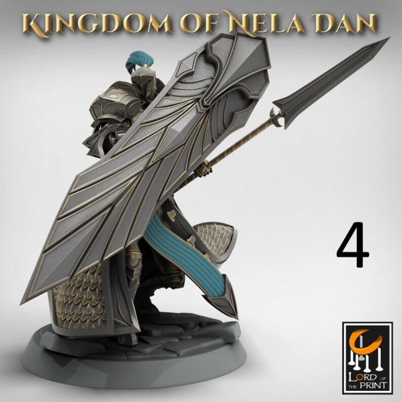Dnd Elven Heavy Infantry Spearman Miniature by Lord of the Print ...