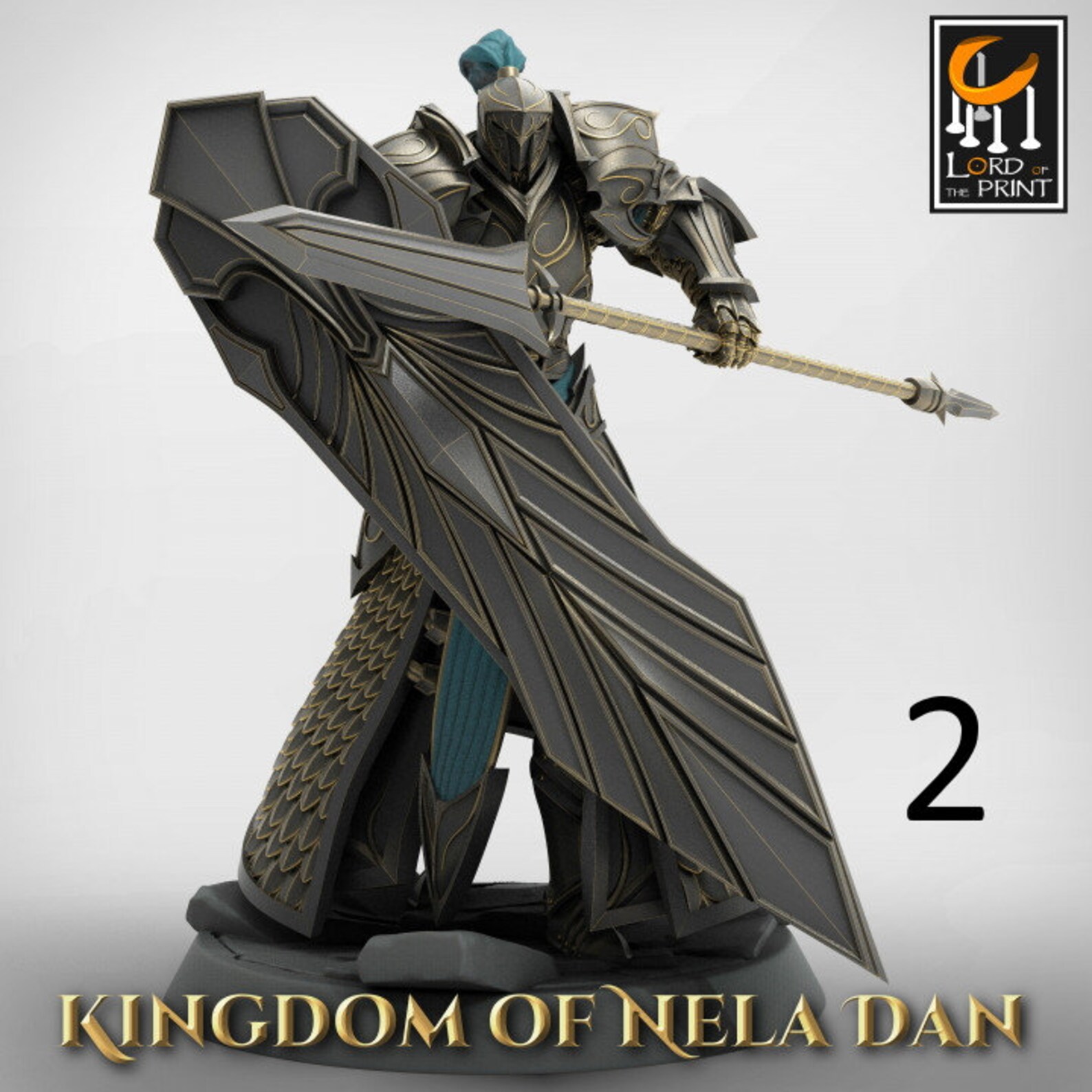 Dnd Elven Heavy Infantry Spearman Miniature by Lord of the Print ...
