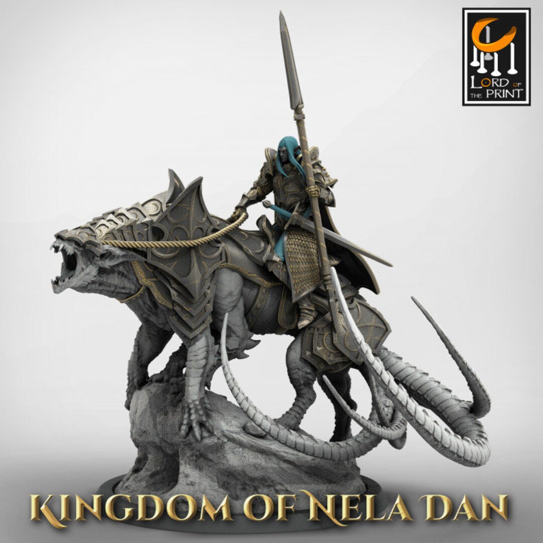 Dnd Elven Siri Riders Miniature Part 1 by Lord of the Print - Etsy