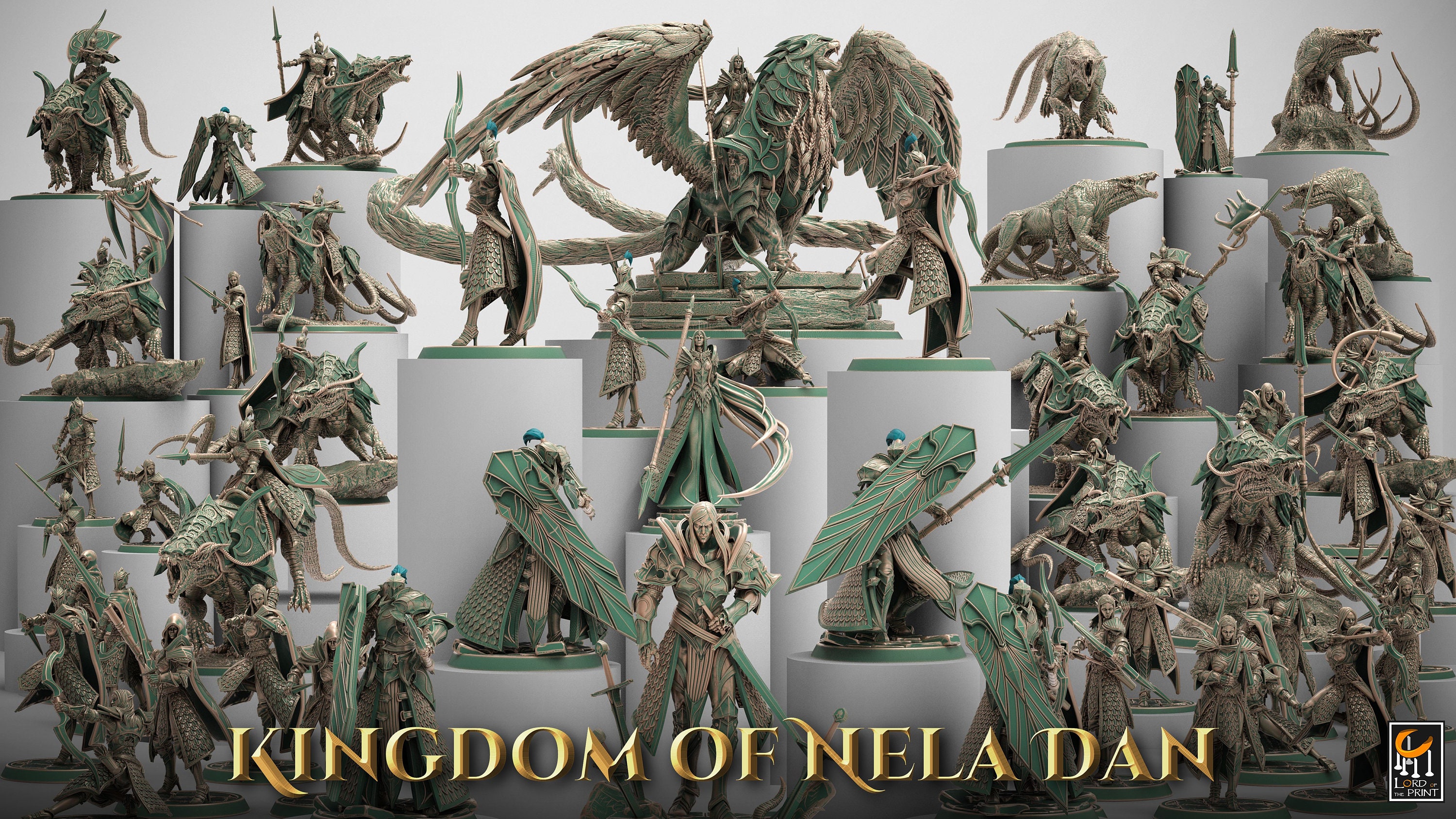 Dnd Elven Heavy Infantry Spearman Miniature by Lord of the Print ...