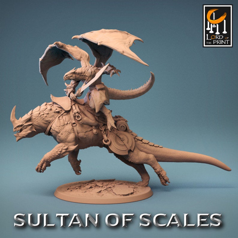 Dnd Dragonborn Mount by Lord of the Print Sultan of Scales - Etsy