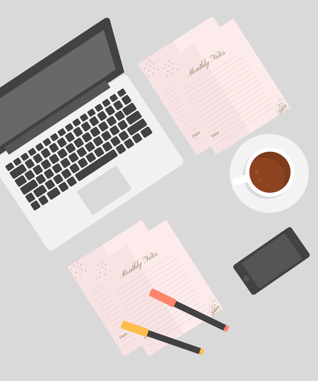 Note Paper-note Sheet Template Printable-note Paper-note Paper - Etsy