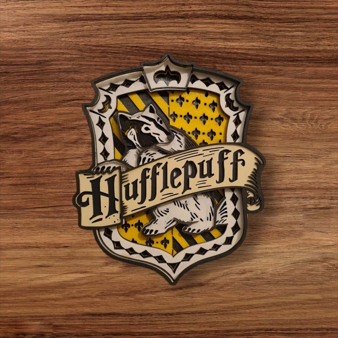 7 Layer Laser Cut File, Wizard School Crest,laser Template - Etsy