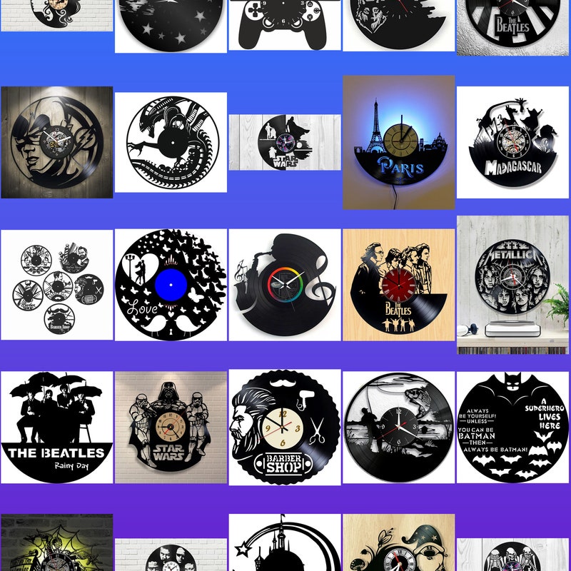 Vinyl Clock - Etsy
