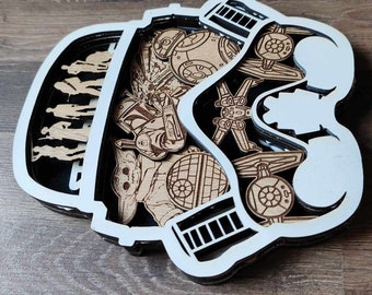 Laser Cut Fles 6 Layer Art Piece for Glowforge SVG PDF, Multi-layer - Etsy