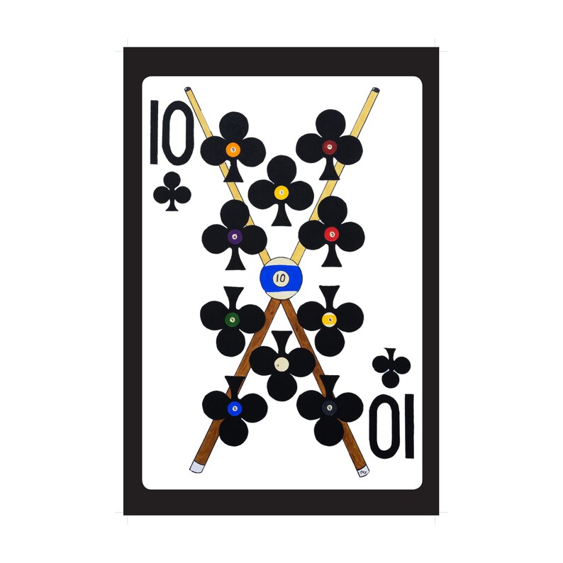 Ten of Clubs Poster - Etsy
