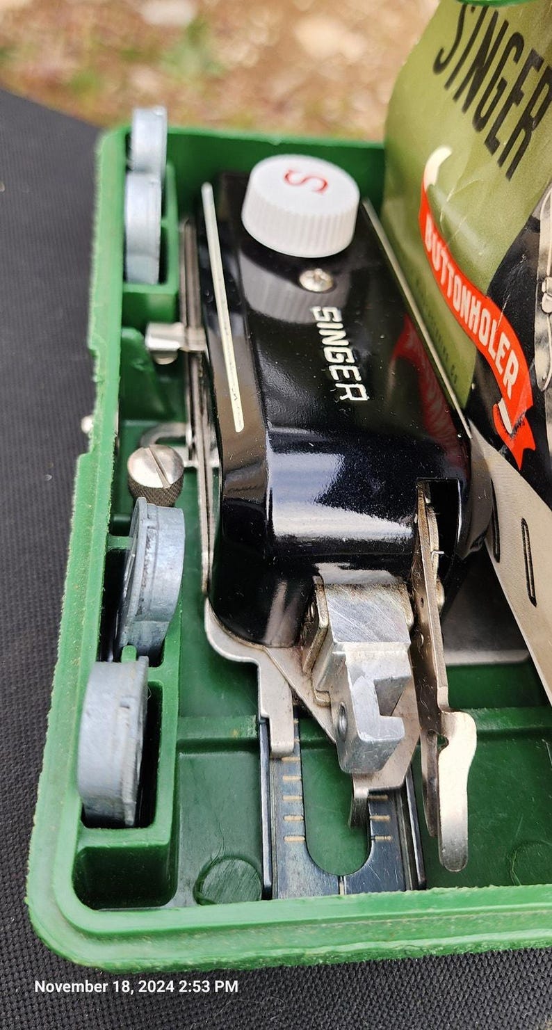 Vintage Singer Sewing Machine Buttonholer With Case - Etsy