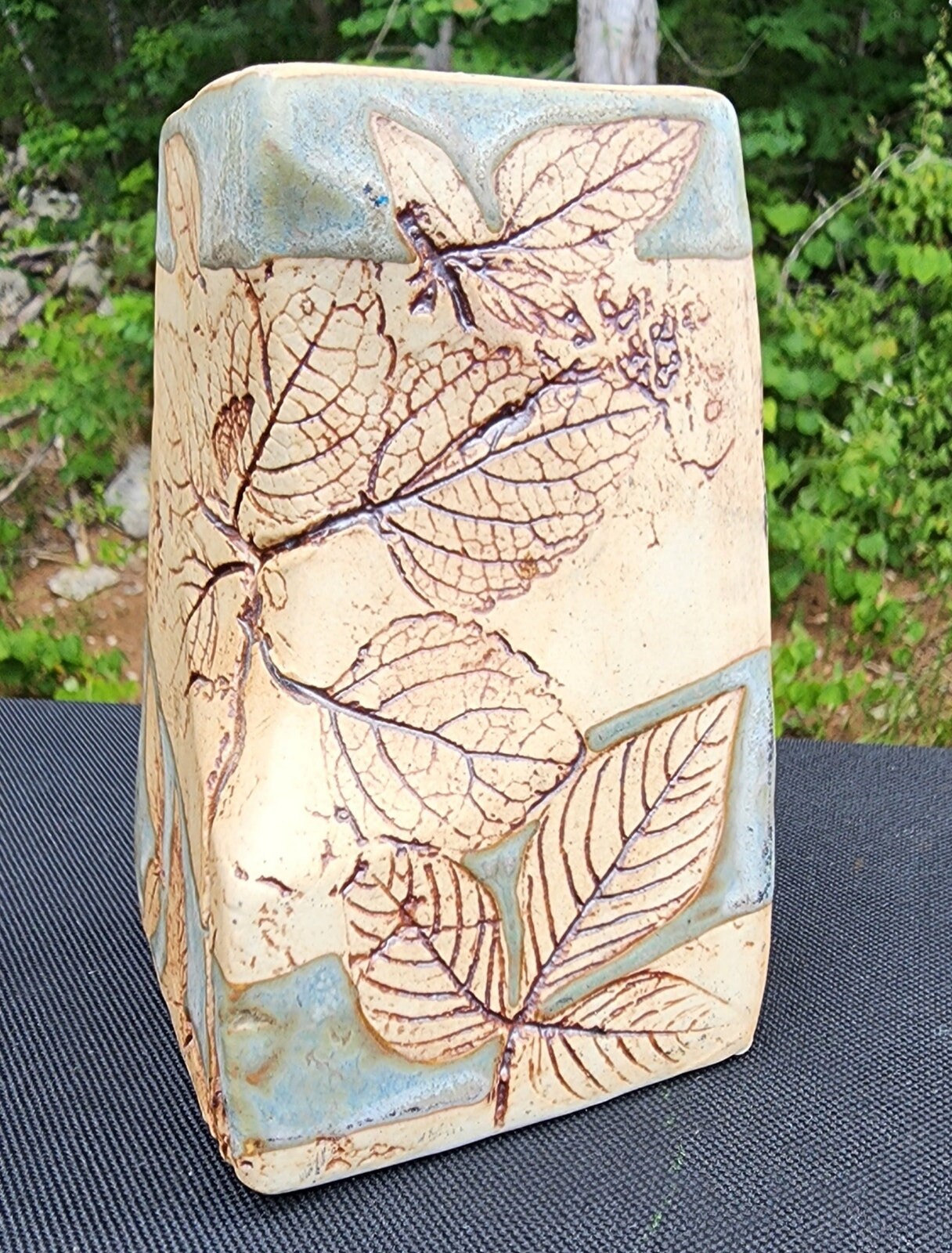 Vintage Tenmoku Leaf Vase Boho Décor Malaysian Decor - Etsy