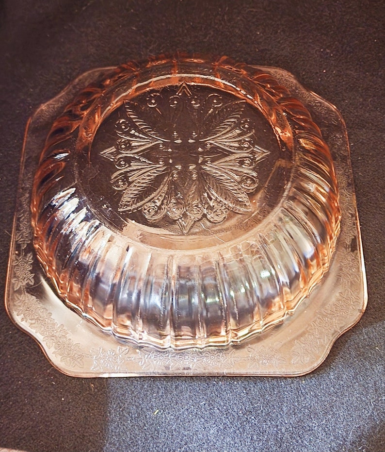 Pink Depression, Glass Adam Pattern, Serving Bowl, by Jeannette Glass ...