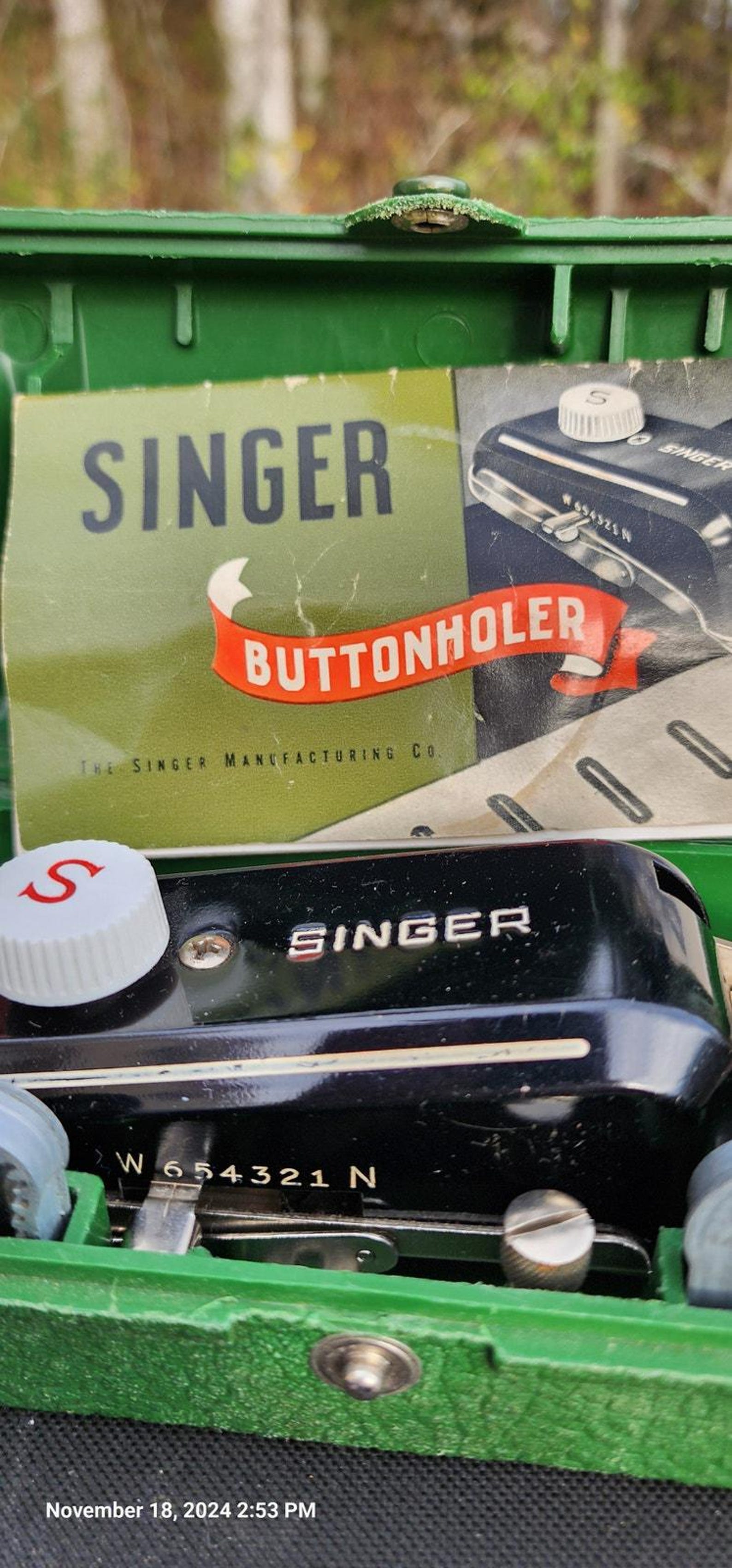 Vintage Singer Sewing Machine Buttonholer With Case - Etsy