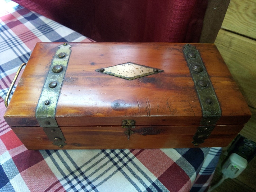 Vintage Pilliod Wooden Art Box 1950/1960 Made of Wood ,brass & Cooper ...
