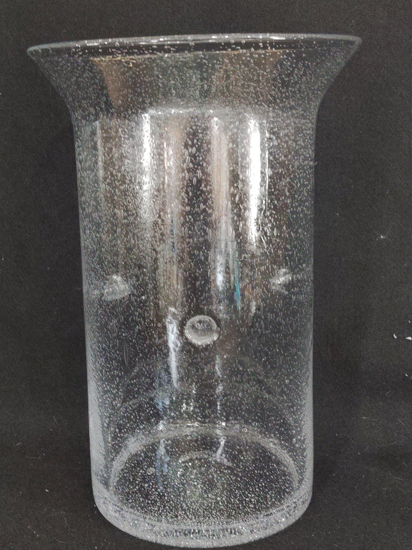 Blenko Hand Blown Glass Hurricane Candle Holder. 12 in High. - Etsy