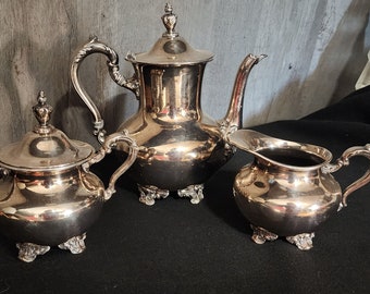 Lancaster Rose Poole Silver Co Silverplate Coffee Tea Serving - Etsy