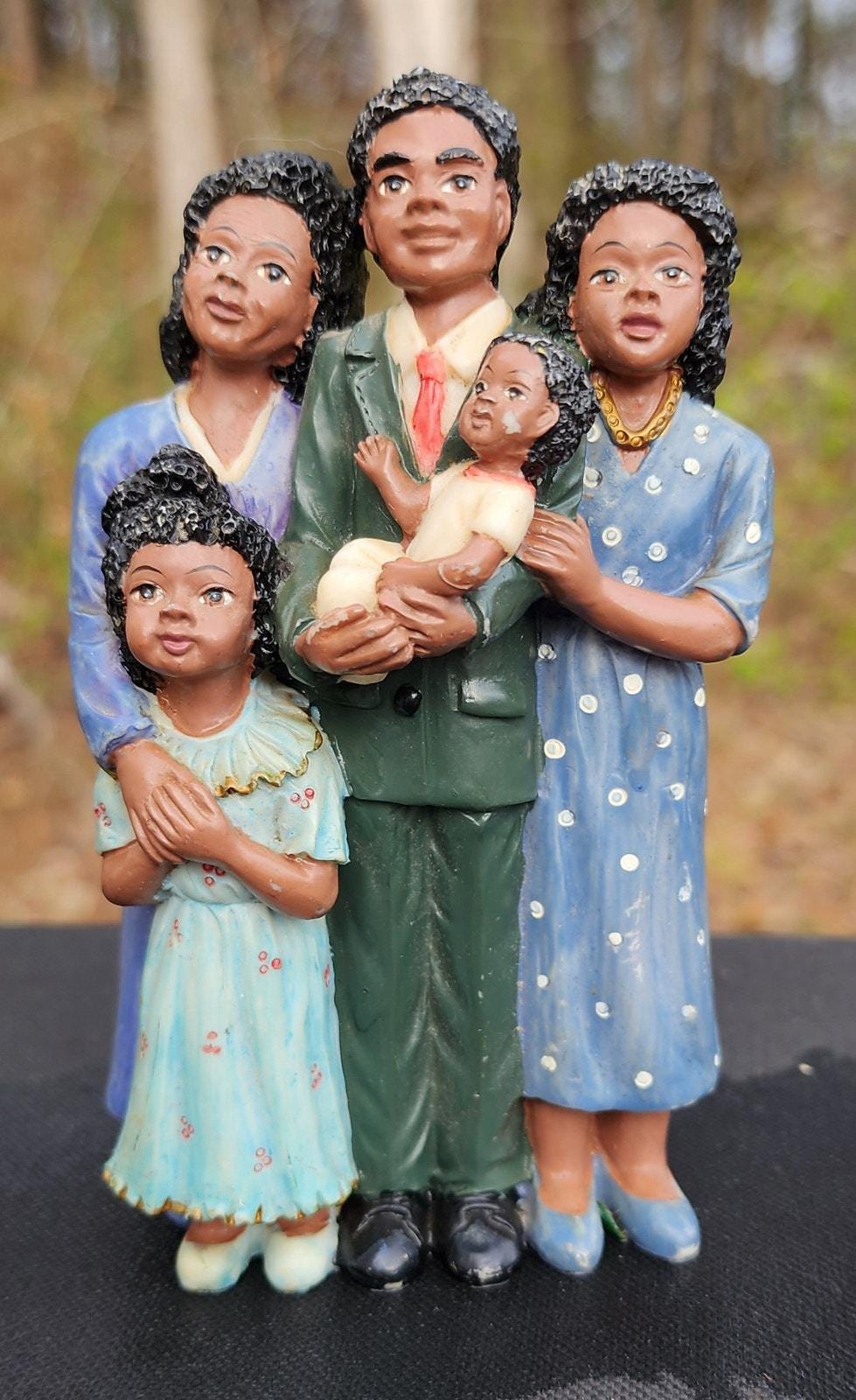 Vintage Black African American Church Family Figurine - Etsy