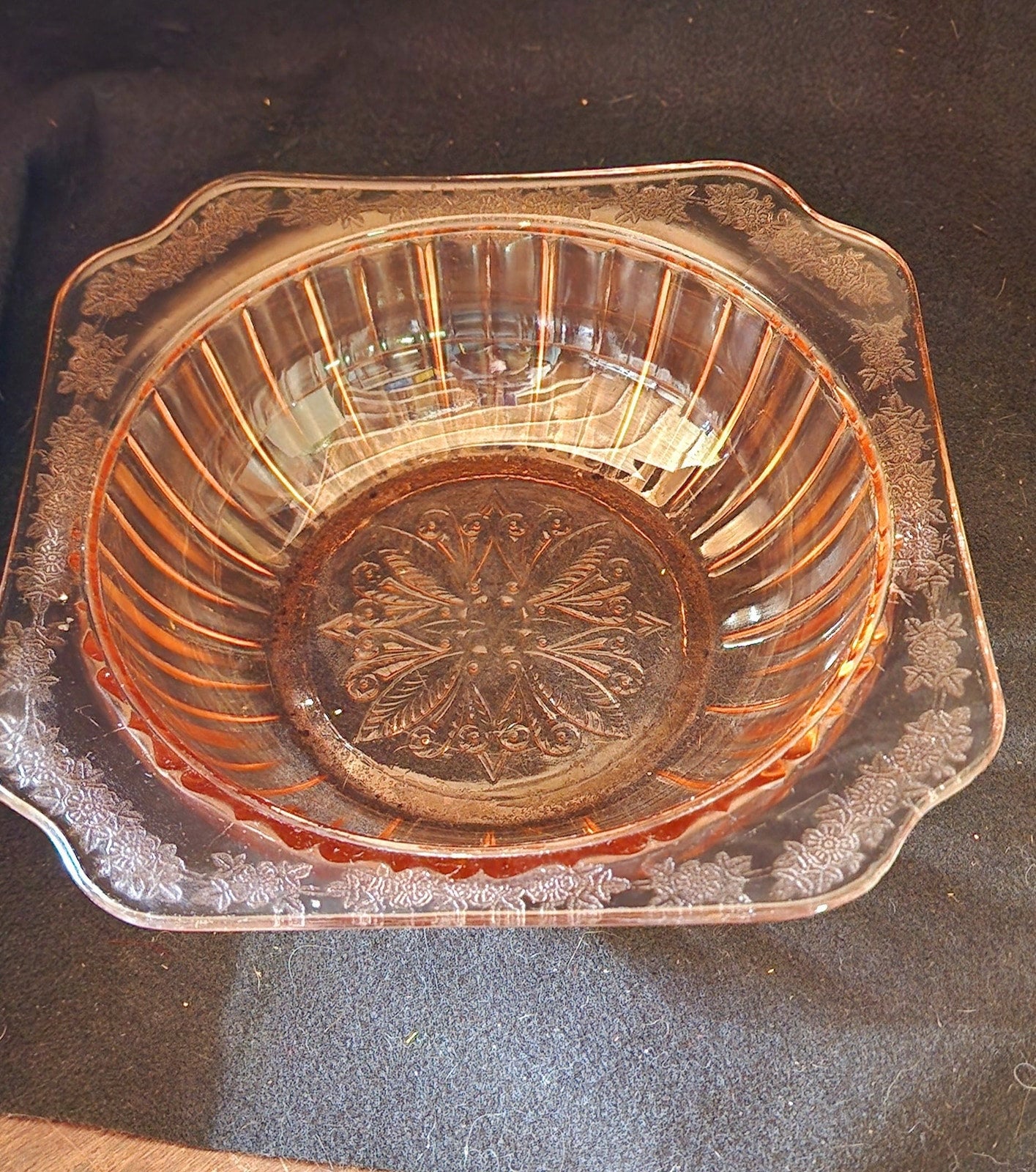 Pink Depression, Glass Adam Pattern, Serving Bowl, by Jeannette Glass ...
