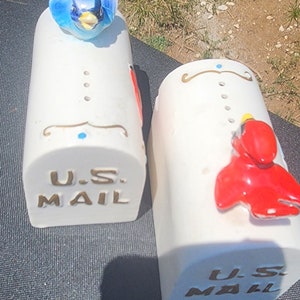 Vintage Made in Japan U.S Mail Salt and Pepper Shakers Mailbox With a ...