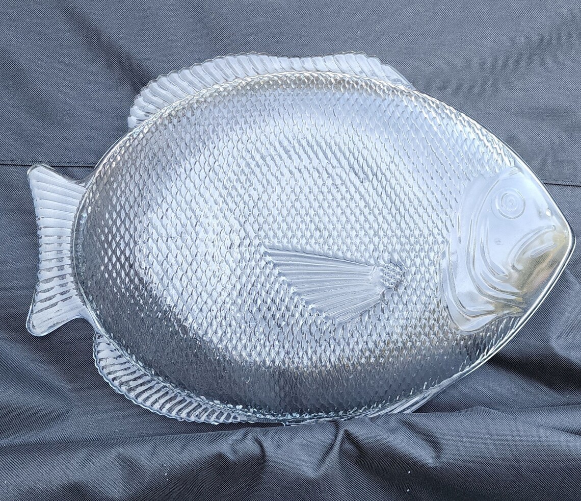 Extra Large Vintage Fish Serving Platter Anchor Hocking Over Proof - Etsy