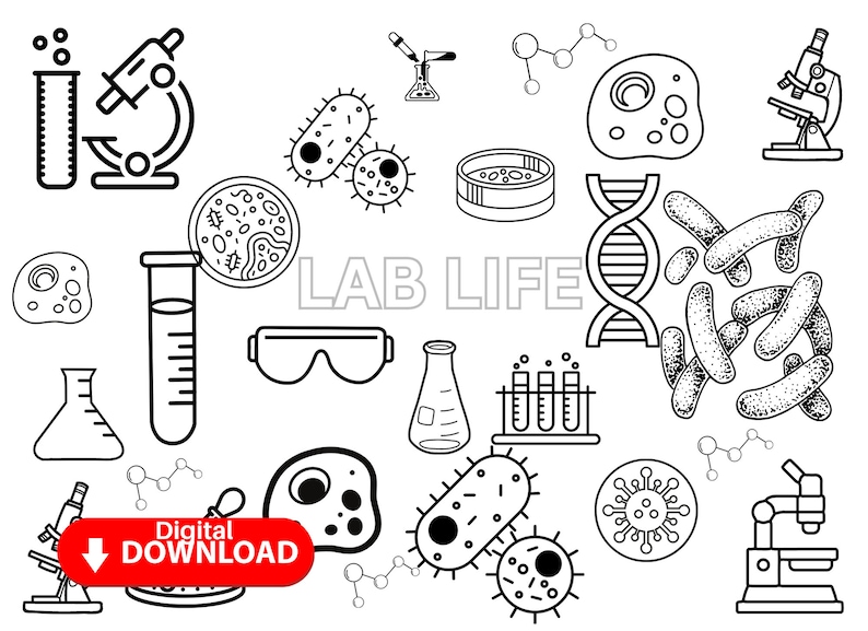 Lab Coloring Pages - Etsy