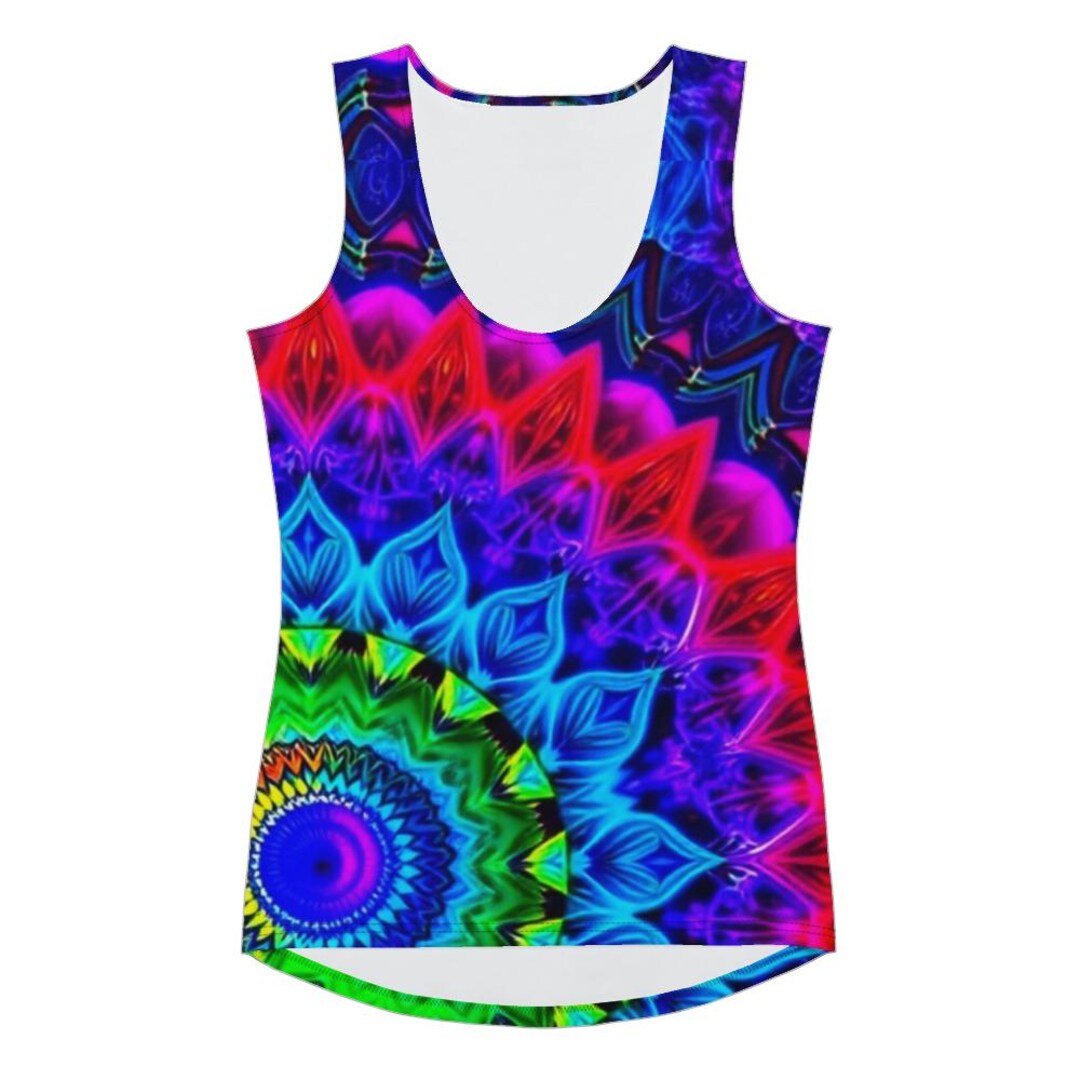 Blue Mandala Sublimation Cut & Sew Tank Top - Etsy