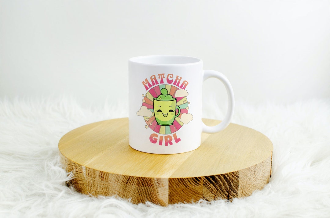 Matcha Girl Mug, Cute Kawaii Coffee Mug, Gift for Tea Lover, Matcha Tea ...