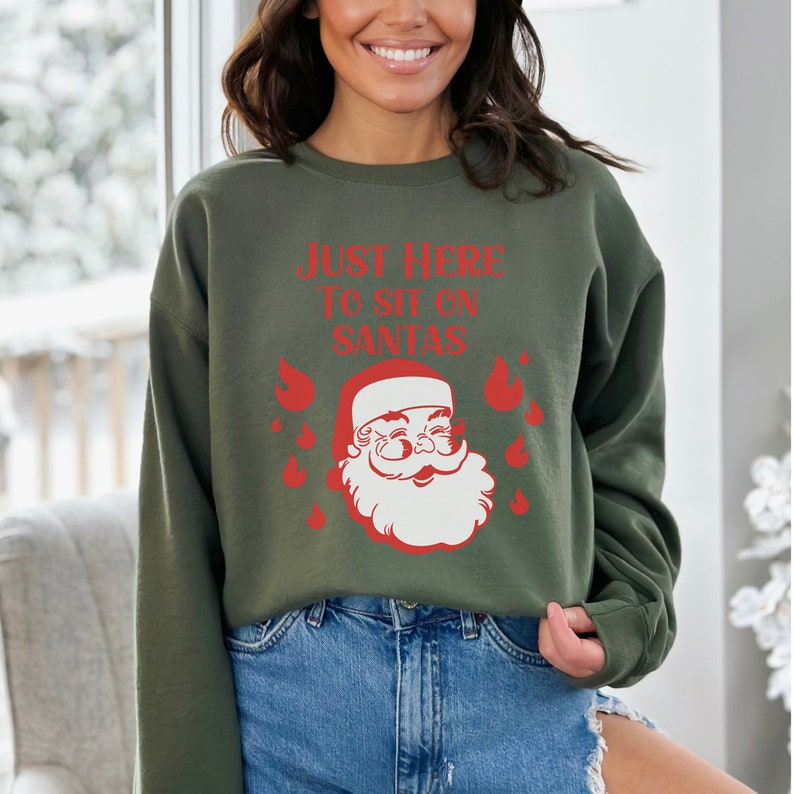 Dirty Christmas Sweater, Naughty Santa Funny Christmas Sweater, Ugly ...