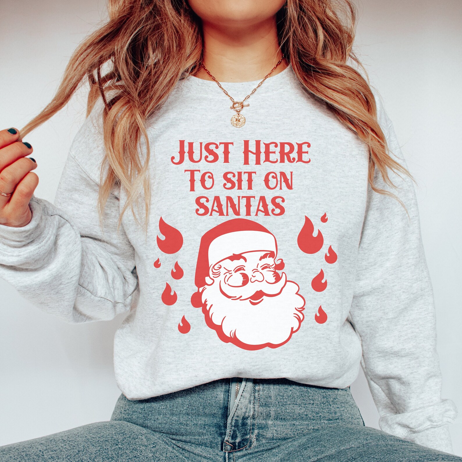 Dirty Christmas Sweater, Naughty Santa Funny Christmas Sweater, Ugly ...