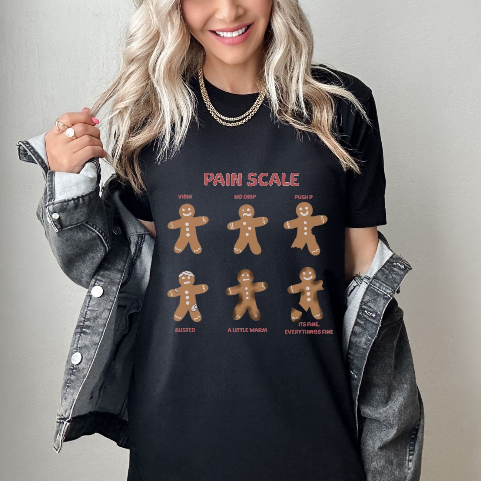 Gingerbread Pain Scale, Gingerbread Nurse Aide Tshirt, Rn Aid Tech ...