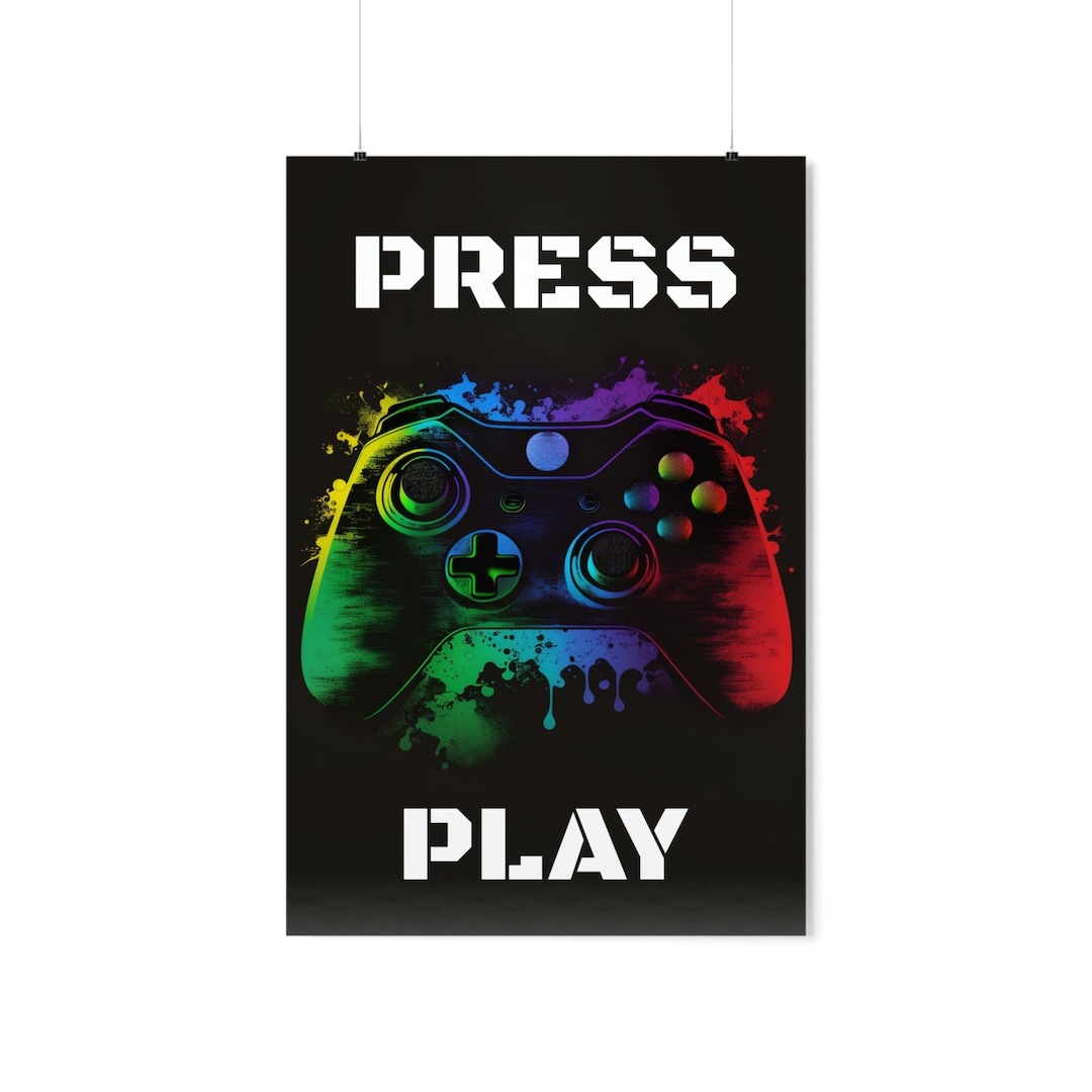 Gamer Poster Gaming Poster Gamer Gifts Her Him Gamer - Etsy