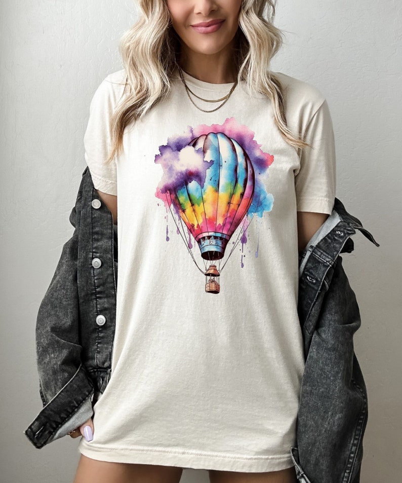 Watercolor Hot Air Balloon Shirt Balloon Lover Shirt Balloon - Etsy Canada