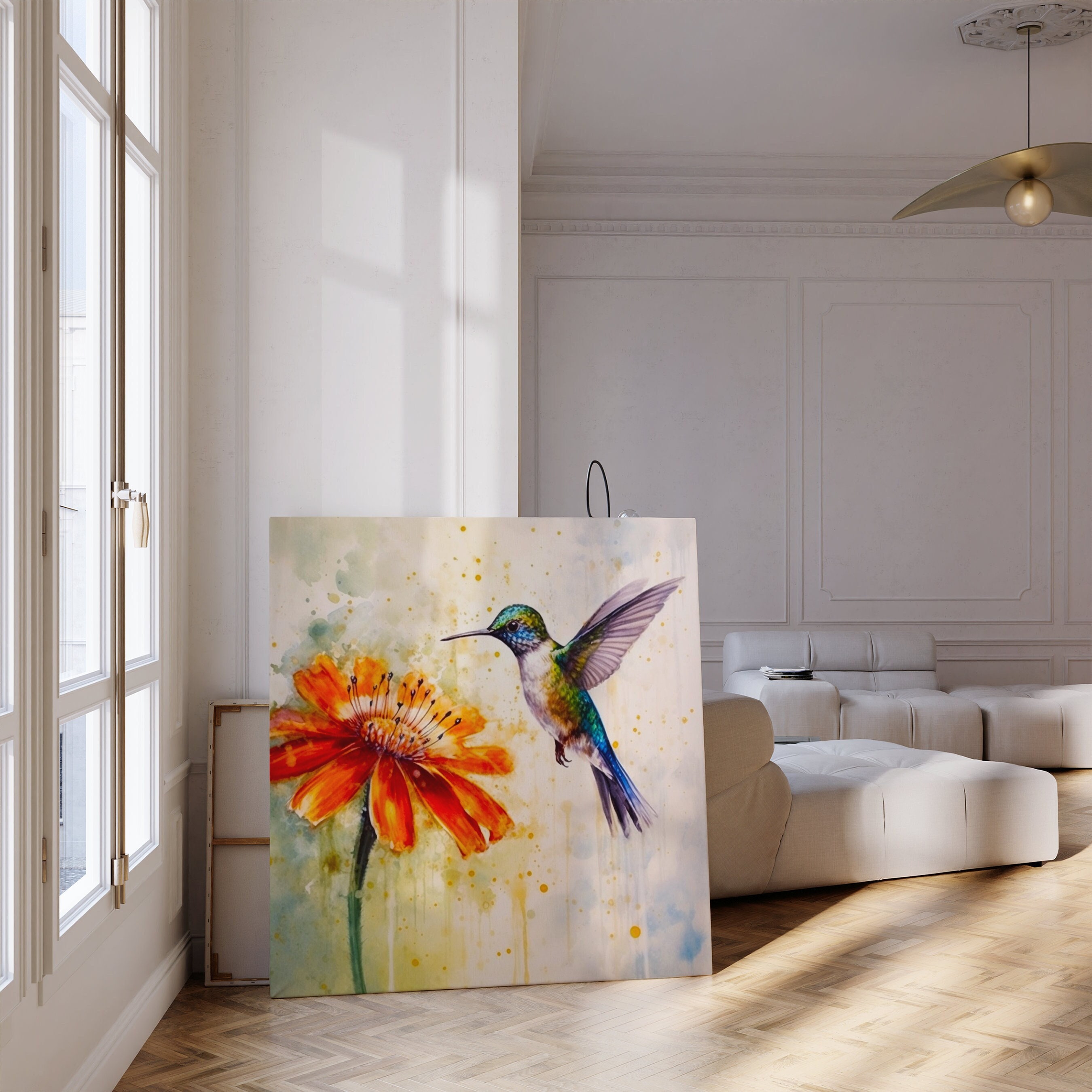 Watercolor Hummingbird Canvas, Bird Wall Decor, Room Wall Decor ...